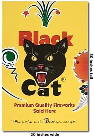 Black Cat Fireworks Tattoo