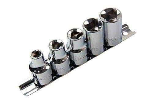 US PRO 5 Piece 1/2'' Drive Security Triangular Profile Sockets M5 - M12 ...