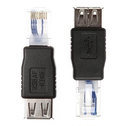 WINDIANS 2Pcs USB Type A Female to RJ45 Male Ethernet LAN Network ...