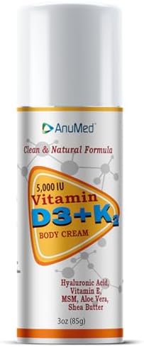 Amazon.com : AnuMed Vitamin D3 K2 5,000 IU Cream with Magnesium ...