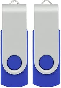 Amazon.com: 2 Pack 64 GB Blue Flash Drives 3.0 Speed - USB Thumb Drives ...