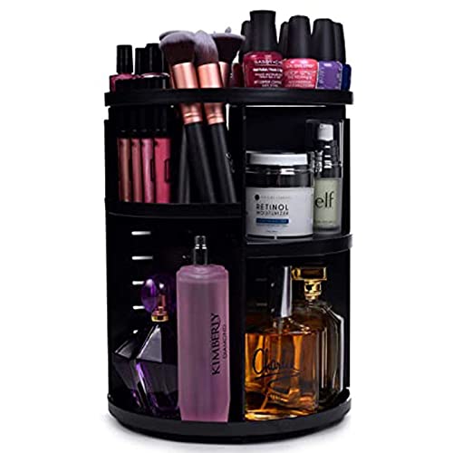 BSTMOME 360 Rotating Makeup Organizer, DIY Adjustable Bathroom Makeup ...