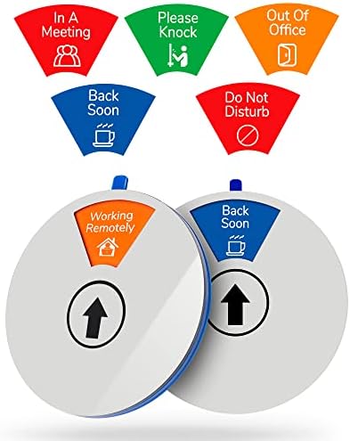 Amazon.com : STATUS SPINNER Out of Office Wheel Sign for Door, Office ...