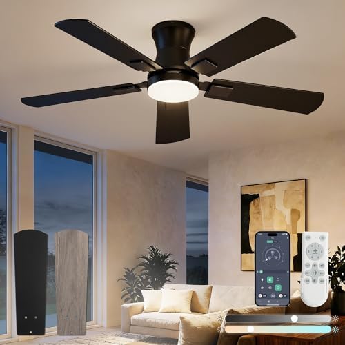 Fanbulous 42 inch ceiling fan with light, Low Profile Ceiling Fan with ...