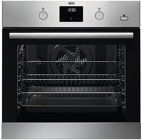 AEG BES35501EM 62.5cm Built In Electric Single Oven Stainless Steel ...