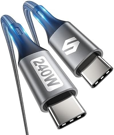 Silkland 240W 100W Short USB C to USB C Cable 1M, Fast Charging USBC ...
