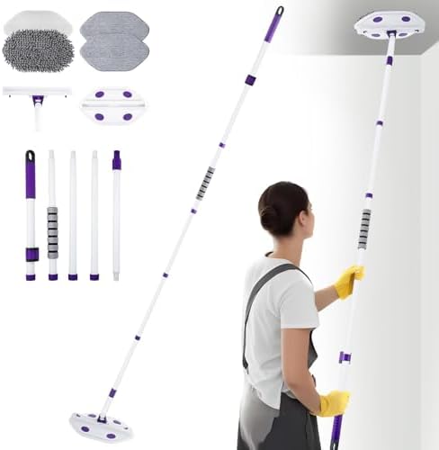 Amazon.com: Wall Cleaner Mop with Long Handle 80 Inches,Wall Scrubber ...