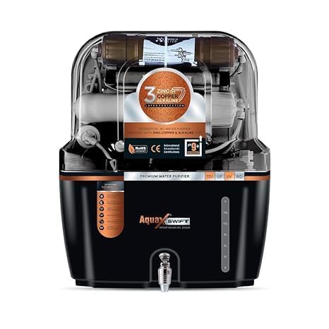 SWIFT BLACK TRANSPARENT R.O 15 Litre Active Copper+RO + UV + UF ...