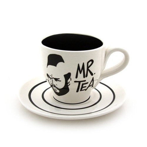 Amazon.com: White Mr. T Teacup and Saucer : Home & Kitchen