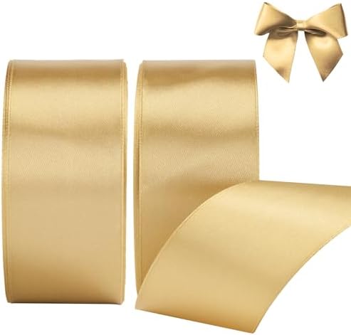 KEYIDO® Red Ribbon, 40mm x 44 Metres(50 Yards) Wide Ribbon, Thick Red ...