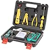 Gaobige Network Tool kit, Pass Through RJ45 Crimp Tool kit, Ethernet ...