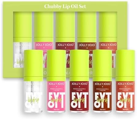 Amazon.com : Lip Oil Pack- 5 Colors Tinted Lip Glow Oil Set Plumping ...