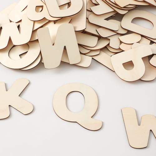 Amazon.com: 248 Pieces Wooden Letters 1.3 Inch Crafts DIY Wooden ...