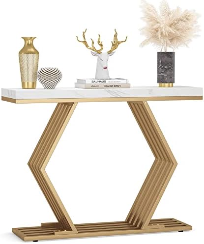 Amazon.com: Tribesigns Gold Console Table, Modern 55 inch Entryway ...