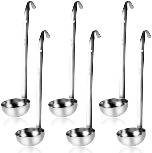 Amazon.com: 6 Pcs Stainless Steel Ladle Small Soup Metal Ladel Spoon ...