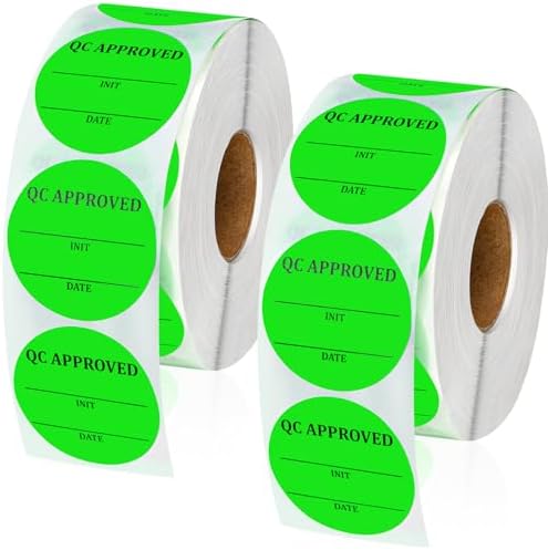 Amazon.com: Gueevin 2 Roll/2000 Pcs 2 Inch Quality Control Inventory ...