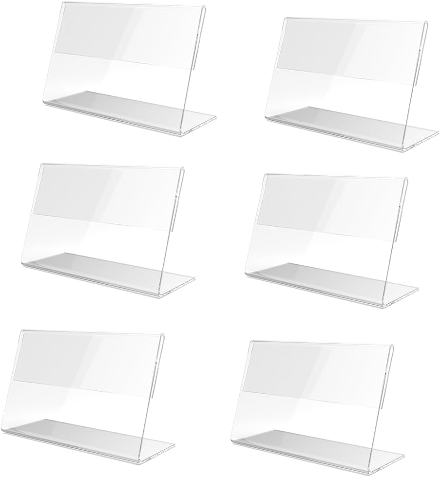 Amazon.com: Marketing Holders 6 Pack Small Sign Holder 3.5" x 2" Bakery ...