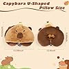Amazon.com: EVOLVEOVER Capybara U-Shaped Travel Pillow with Hood,Neck ...