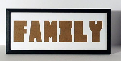 FAMILY photograph word frame - white mount with black frame : Amazon.co ...