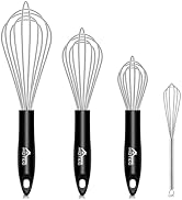 Amazon.com: HOTEC 4 Pieces Silicone Whisks Set, Wire Balloon Whisks Egg Beater, Non-slip Handle ...