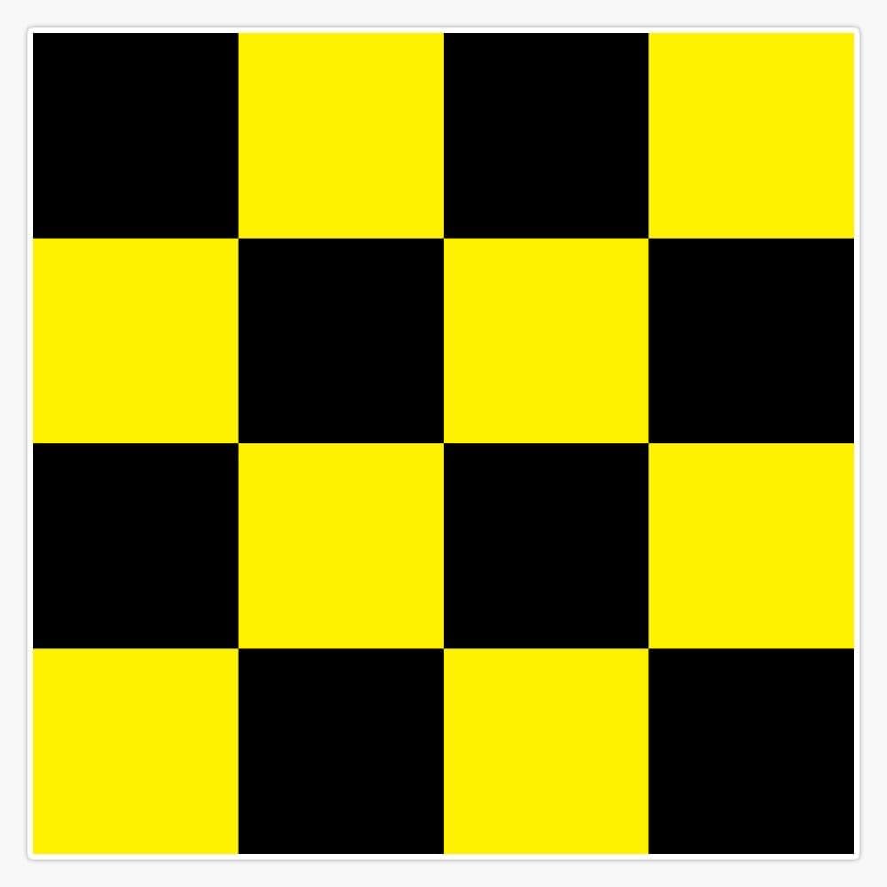 Amazon.com - Checkerboard Black and Yellow Color Sticker Vinyl Decal ...