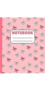 Hearts Composition Notebook: Cute Pink Hearts Wide Rule Notebook For ...