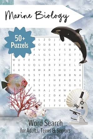 Marine Biology Word Search: Word searches with easy to read Print about ...