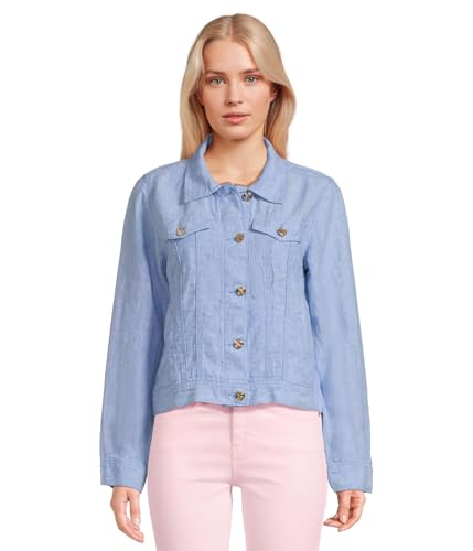 Amazon.com: Lilly Pulitzer Women's Seaspray Linen Jacket, Blue
