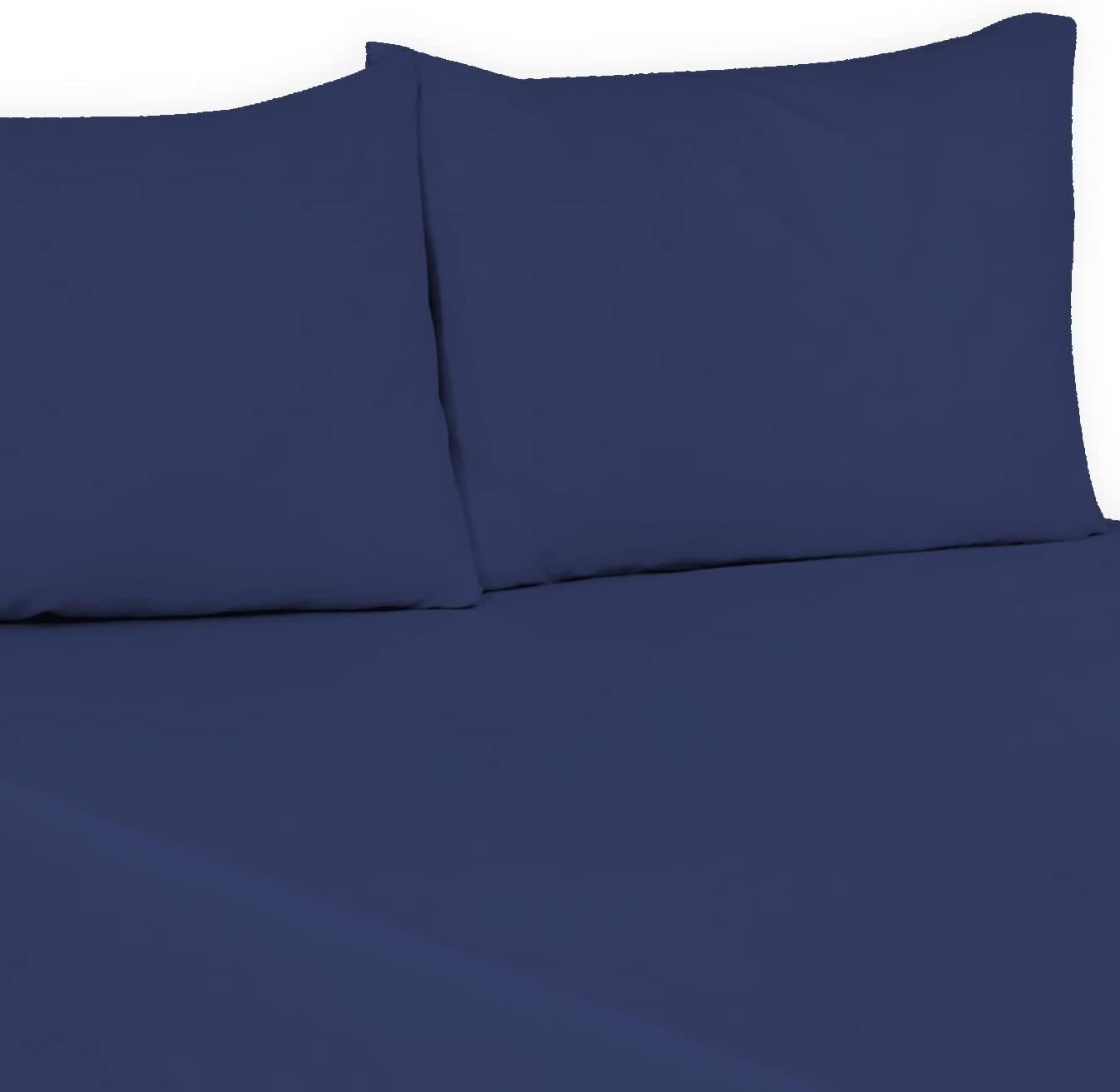 Polycotton Plain Dyed Flat Bed Sheets Luxury Quality Soft Easy Care ...