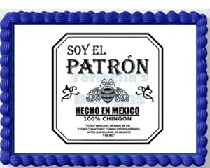 Amazon.com: Patron Cabron Cabrona Chingon Chingona Funny Edible Cake ...