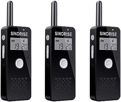 Amazon.com: SINORISE Mini Walkie Talkies, 3 Pack Two-Way Radios with ...