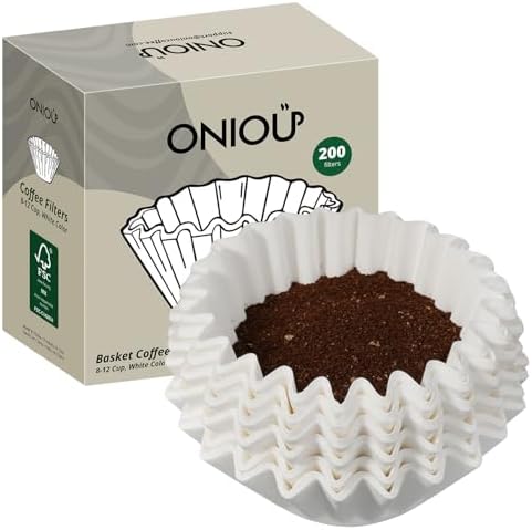 Amazon.com: Amazon Basics Basket Coffee Filters for 8-12 Cup Coffee ...