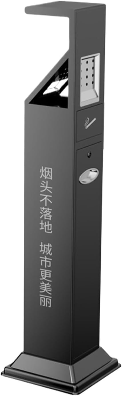 Garbage Cans Outdoor Stainless Steel Ash Column Ashtray Vertical Smoke ...