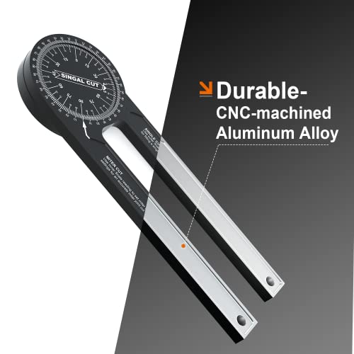 Snapklik.com : Mecurate Aluminum Miter Saw Protractor, 7.3-Inch Angle ...