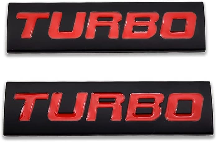 Amazon.com: AxleZx 2X Chrome Metal Turbo Logo Car Emblem Premium 3D ...