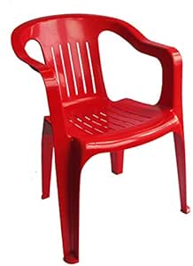 Silla Brexia de Plástico Apilable Roja : Amazon.com.mx: Jardín