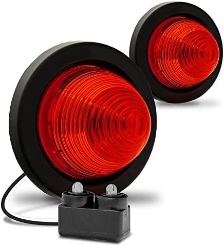 Amazon.com: TRUE MODS 2pc 2" Round Amber Beehive LED Trailer Marker ...