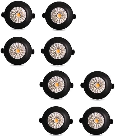Buy D'Mak 1 Watt Round LED Button COB Black Body Warm White Focus Light ...