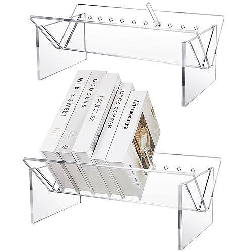 Barydat 2 Pcs Acrylic Desktop Bookshelf, Book Room Organizer ...
