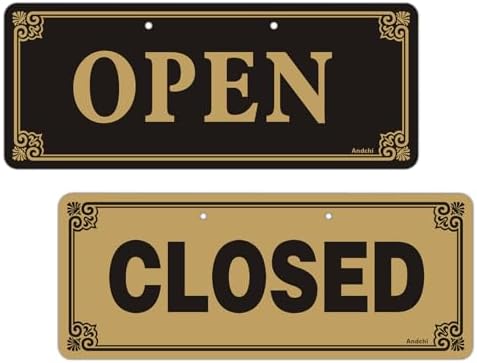 Modern Wooden Open Closed Sign - Double-Sided Open Sign for Window or ...