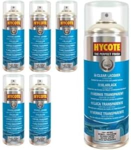 Hycote Clear Coat Spray Paint, Lacquer 13.5 Oz (Pack of 6) – High Gloss ...