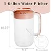 Amazon.com: Nexboraque 2 Pack 1 Gallon Plastic Straining Pitcher with ...