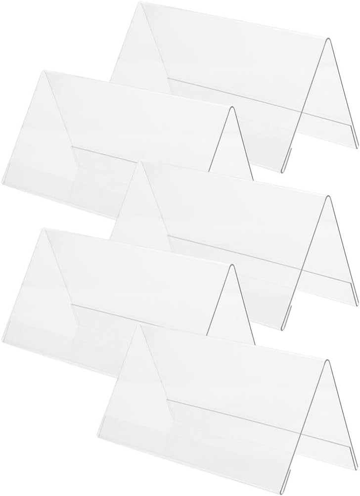 Amazon.com : 5Pcs Mini Acrylic Sign Holder L Shaped Display Stand ...