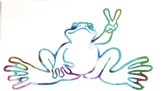 Amazon.com: Peace Frog Vinyl Decal Sticker for Car or Laptop : Automotive