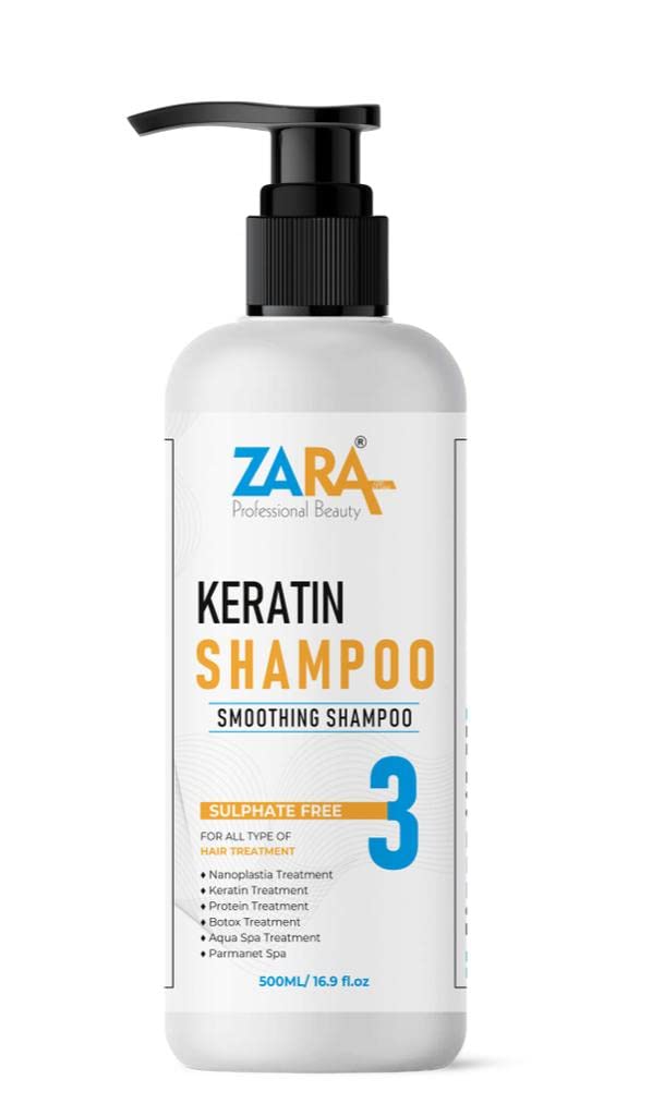 Buy ZARA PLUS Keratin Smoothing Sulphate Free Hair Shampoo (500 ml ...