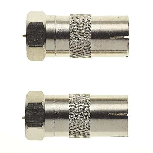 TV Aerial Connector To F Connector For TV And Radio | F-Type Male Plug ...