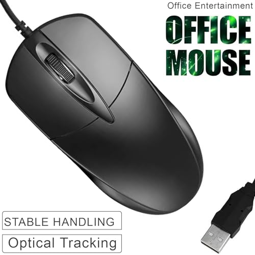 Wired Computer Mouse, USB Wired Optical Mouse for Home and Office, 1000 ...