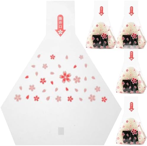 Amazon.com: ULTECHNOVO 100Pcs Triangle Onigiri Wrappers Plastic Rice ...