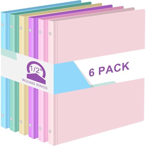 Amazon.com : 0.5-inch 3-Ring Binder with 2 Interior Pockets, 0.5 ...