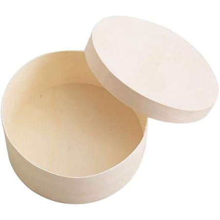 Amazon.com: Ciieeo 18.8CM Unfinished Round Box DIY Round Unfinished ...